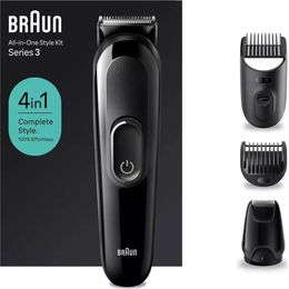 Braun Styling Kit SK3400, Haarschneider schwarz Anwendung: Trocken Stromversorgung: Akkubetrieb Bereich: 1 - 11 mm