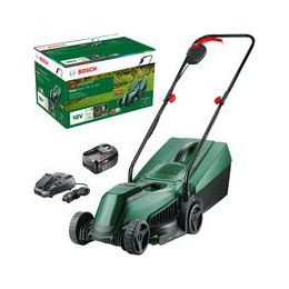 Bosch Akku-Rasenmäher EasyMower 18V-32-200, 18Volt grün/schwarz, Li-Ionen Akku 3,0Ah, POWER FOR ALL ALLIANCE Leistung: Akku 18 Volt, 4 Ah (54 Wh) Schnittbreite: 32 cm Schnitthöhe: 3-stufig, 20 bis 60 mm Empf. Rasenfläche: bis 150 m²