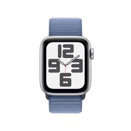 Apple Watch SE (GPS + Cellular) 44mm Aluminiumgehäuse silber, Sport Loop sturmblau