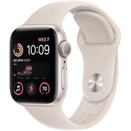 zzzArtikeloffline - Apple Watch SE (GPS) 44mm Aluminiumgehäuse polarstern, Sportband polarstern