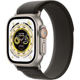 Apple Watch Ultra (GPS + Cellular) 49mm Titaniumgehäuse, Trail Loop grau / schwarz (Größe M/L)