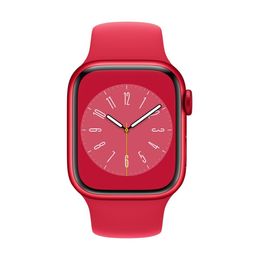 Apple Watch Series 8 (GPS + Cellular) 45mm Aluminiumgehäuse rot, Sportband rot