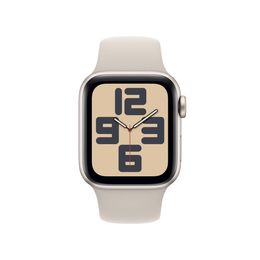 Apple Watch SE (GPS + Cellular) 44mm Aluminiumgehäuse polarstern, Sportband polarstern (Größe S/M)