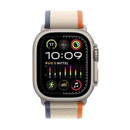 Apple Watch Ultra 2 (GPS + Cellular) 49mm Titaniumgehäuse, Trail Loop orange/beige, S/M