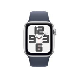 Apple Watch SE (GPS) 40mm Aluminiumgehäuse silber, Sportband sturmblau (Größe S/M)