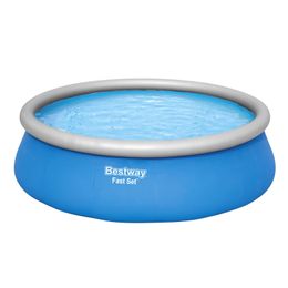 Bestway® Fast Set™ Aufstellpool-Set mit Filterpumpe Ø 457 x 122 cm, blau, rund