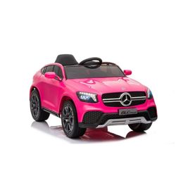 ES-Toys Kinder Elektroauto Mercedes GLC pink, Kunstledersitz, EVA-Reifen
