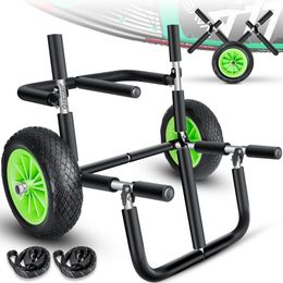 Kesser® Surfwagen Surfboard Transportwagen für SUP-Board Stand Up Paddle Board Transport Kajakwagen - klappbar gepolstert - 10 Zoll PU-Reifen Alu - inkl. 2 Sicherungsgurte