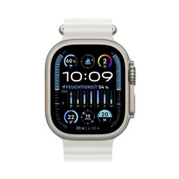 Apple Watch Ultra 2 (GPS + Cellular) 49mm Titaniumgehäuse, Ocean Armband weiß