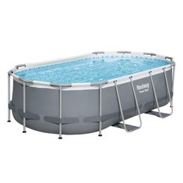 Bestway® Power Steel™ Frame Pool Set mit Filterpumpe 427 x 250 x 100 cm , grau, oval