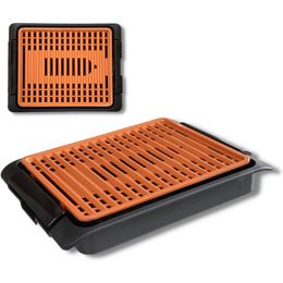 Starlyf® elektrischer Tischgrill - Elektrogrill - regelbares Thermostat Smokefree Copper Grill