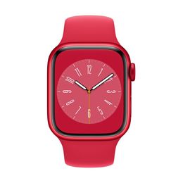 Apple Watch Series 8 (GPS) 45mm Aluminiumgehäuse rot, Sportband rot