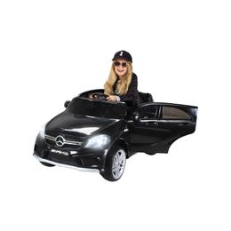 Actionbikes Motors Kinder-Elektroauto Mercedes AMG A45, Fernbedienung, LED, EVA-Reifen, 2x45 Watt, Hupe, Kunstledersitz (Schwarz)