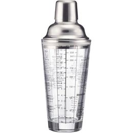 Westmark Cocktail Shaker Sam, Glas, 400 ml, silberfarben|weiß