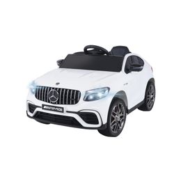 Actionbikes Motors Kinder-Elektroauto Mercedes AMG GLC 63S Coupé, 4x4-Antrieb, Fernbedienung, 140 Watt, LED, EVA-Reifen (Weiß)