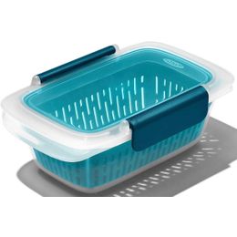 OXO Good Grips Lunchbox Prep and Go, Kunststoff, Silikon, (1-tlg), 450 ml, mit Korb zum Abspülen von Lebensmitteln, weiß