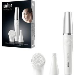 Braun FaceSpa Pro SE910 2-in-1 Beatuy-Gerät zur Gesichts-Epilation Epilierer Weiß, Silber