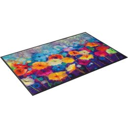 Fußmatte Flowerlover, wash+dry by Kleen-Tex, rechteckig, Höhe: 7 mm, Schmutzfangmatte, Motiv Blumen, rutschhemmend, waschbar, bunt