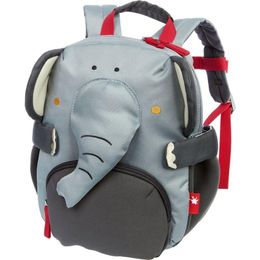 Sigikid Kinderrucksack Pfötchenrucksack Elefant, grau|rot