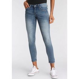 Arizona 7/8-Jeans mit Keileinsätzen Low Waist, blau