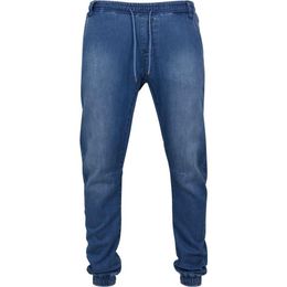 Urban Classics Bequeme Jeans Urban Classics Herren Knitted Denim Jogpants (1-tlg), blau