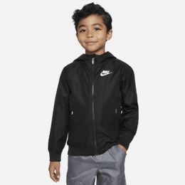Nike Sportswear Windrunner Jacke mit durchgehendem Reißverschluss für jüngere Kinder - Schwarz