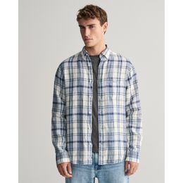 Gant Regular Fit Leinen Hemd im Madras-Karo