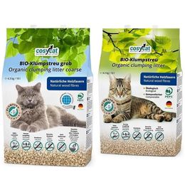 Cosy Cat Bio- Klumpstreu Kombi Angebot 10 L fein + 10 L grob (20 L) Katzenstreu