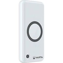 Wireless Powerbank Varta, 20000 mAh, 1x USB-C (In & Out), 2x USB-A (Out), Laden mit o. ohne Kabel, B 79 x T 24 x H 160 mm, weiß