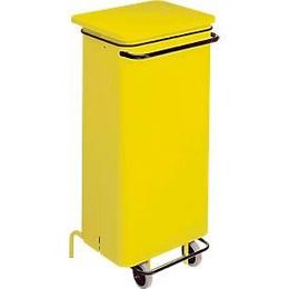 Abfallbehälter Conticolor, mit Pedal, Inhalt 110 Liter, gelb