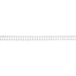 GBC Drahtbinderücken WireBind, A4, 34 Ringe, 9,5 mm für max. 85 Seiten, 100 Stück, silber