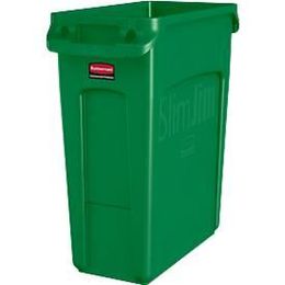 Rubbermaid Abfallbehälter Slim Jim®, Kunststoff, Fassungsvermögen 60 Liter, grün