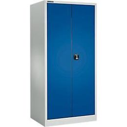 Schäfer Shop Schäfer Shop Select Materialschrank MSI 2509 S, verstärkte Ausführung, bis 100 kg/Fachboden, B 950 x T 500 x H 1935 mm, weißaluminium/enzianblau