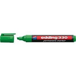 Edding Permanent Marker 330, mit Keilspitze, 1-5 mm, 10 Stück, grün