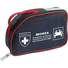 Verbandtasche MONZA, für das Auto, Inhalt nach DIN 13 164, B 250 x T 70 x H 150 mm, Nylon, blau-rot