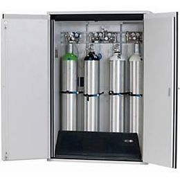 ASECOS Druckgasflaschenschrank G-ULTIMATE-90 Standard, Flügeltüren, 8x 10 l oder 4x 50 l Flaschen, B 1398 x T 615 x H 2050 mm