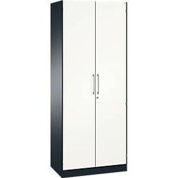 C+P Flügeltürenschrank ASISTO C 3000, 5 Ordnerhöhen, B 800 mm, anthrazit/weiß