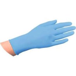 Papstar Einmalhandschuhe Medi-Inn® PS Latex Blue Grip, für links/rechts, puderfrei, nicht steril, lebensmittelgeeignet, Größe S, Naturlatex, blau, 100 Stück