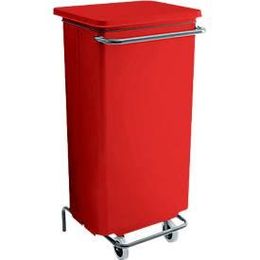 Abfallbehälter Conticolor, mit Pedal, Inhalt 110 Liter, rot
