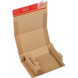 Colompac Wickelverpackung CP 020, mit Selbstklebeverschluss, Wellpappe, braun, B 198 x T 135 x H 63 mm (für CDs), 20 Stück