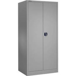 Schäfer Shop Schäfer Shop Select Materialschrank MSI 2509 S, verstärkte Ausführung, bis 100 kg/Fachboden, B 950 x T 500 x H 1935 mm, weißaluminium/weißaluminium