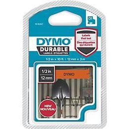 Dymo Permanenthaftendes D1-Hochleistungsband aus Vinyl, B 12 mm, orange/schwarz