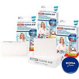 Feinstaubfilter Tesa® Clean Air®, für Drucker/Fax/Kopierer, Größe M + 1 x 75 ml Dose Nivea-Creme GRATIS