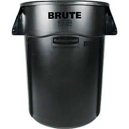 Abfallbehälter Rubbermaid Brute, 166,5 l, rund, UV-Blocker, L 612 x B 717 x H 796 mm, Polyethylen, schwarz