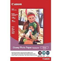 Fotoglanzpapier Canon Everyday Use Glossy GP-501, Größe 10 x 15 cm, 210 g/m², weiß, 1 Paket = 100 Blatt