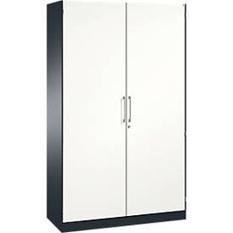 C+P Flügeltürenschrank ASISTO C 3000, 5 Ordnerhöhen, B 1200 mm, anthrazit/weiß