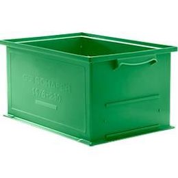 Schäfer Shop Stapelkasten Serie 14/6-230, aus Polypropylen, mit Griffmulde, Inhalt 26 L, grün