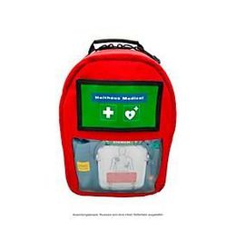 Sanitätsrucksack Parademic, für Defibrillator HeartStart HS1 o. FRED-PA-1, verstellbare Schultergurte, B 260 x T 14 x H 355 mm, Cordula, rot