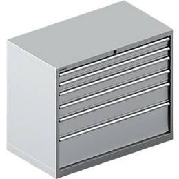 Schäfer Shop Schäfer Shop Select Schubladenschrank 54-27, 6 Schübe, bis 200 kg, B 1023 x T 572 x H 850 mm, weißalu/weißaluminium