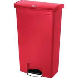 Rubbermaid Tretabfalleimer Slim Jim®, Kunststoff, Fassungsvermögen 68 Liter, rot